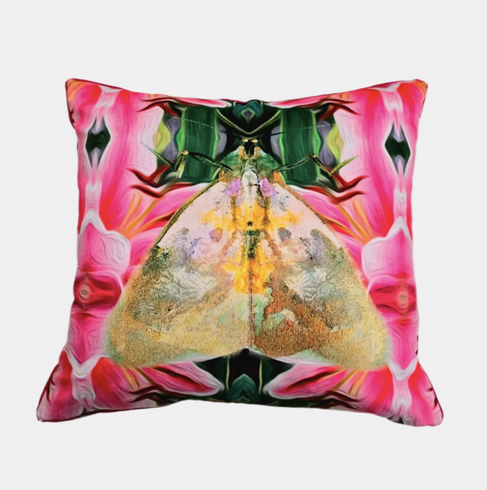 Floral Green Moth | Velvet Cushion – Eclectic Design House
